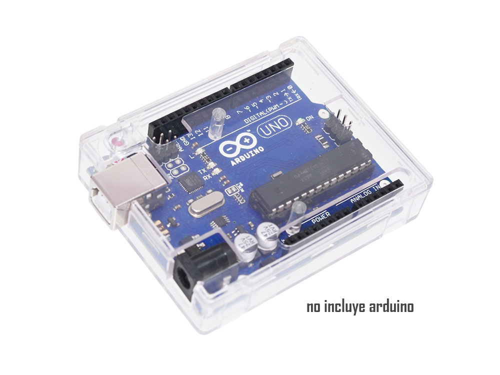 .Carcasa de Plastico ABS Transtarente Protector de Placa Arduino UNO R3 ...